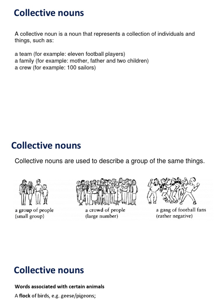 ENGLISH Language I - Collective Nouns | PDF | Plural | Grammatical Number