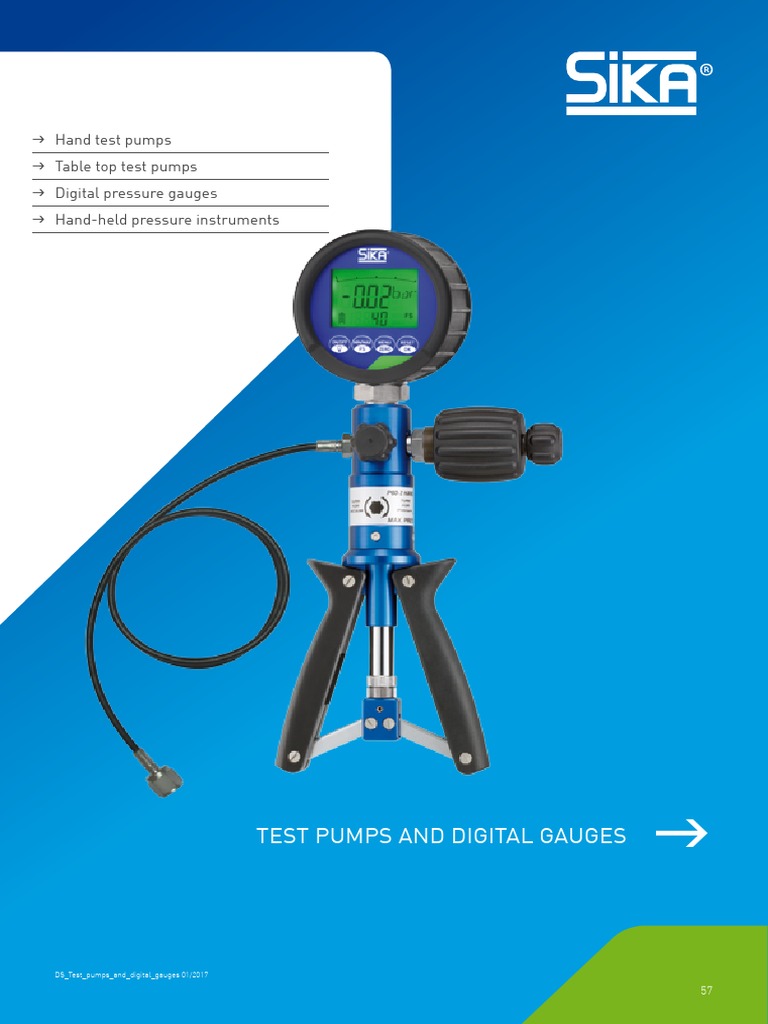 Datasheet SIKA Digital Pressure Gauges | PDF | Calibration | Pressure Measurement