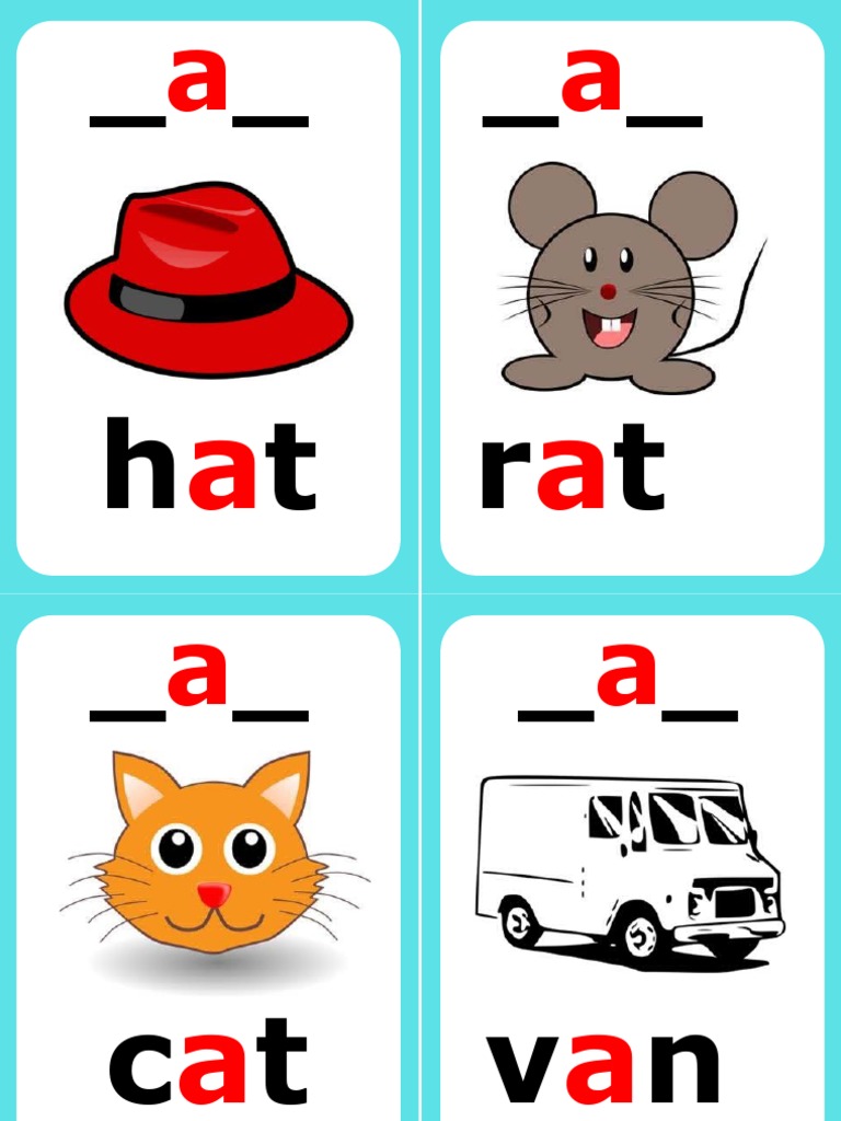 Phonics CVC Words Letter A Flashcards | PDF