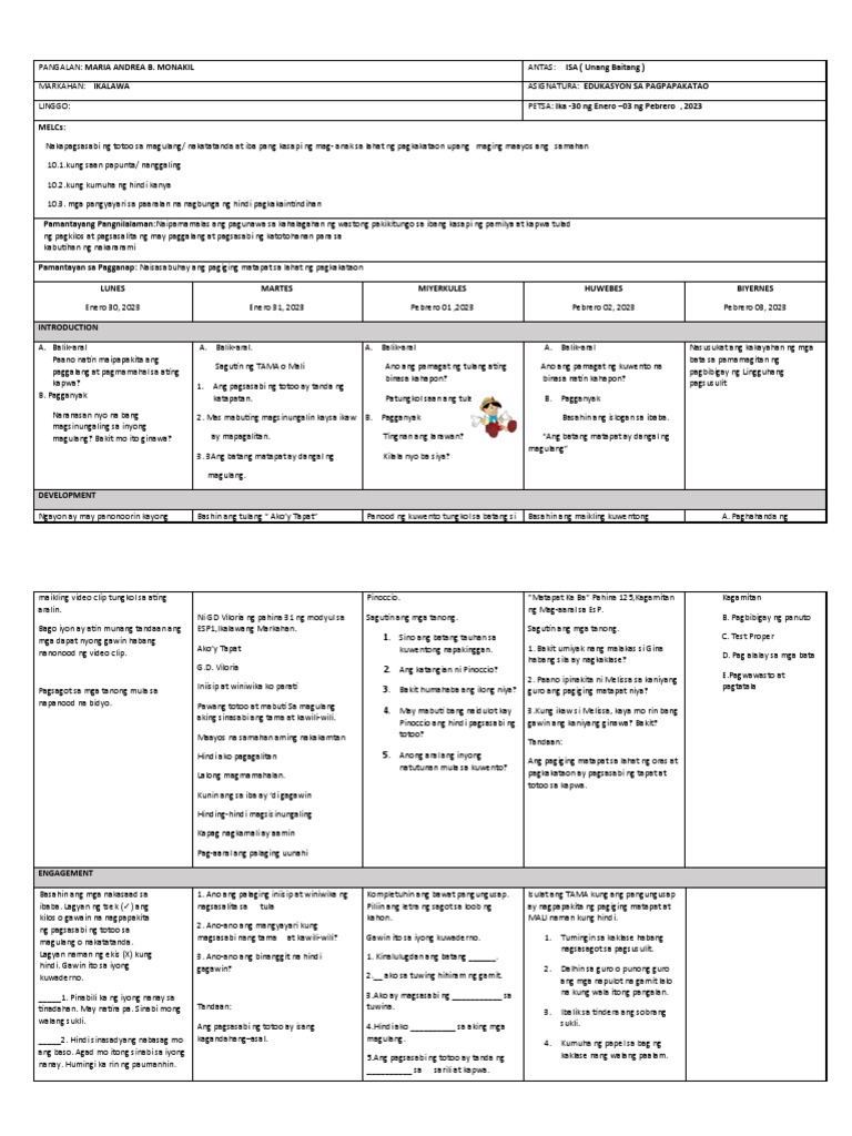 WLP Esp. Week 9 | PDF