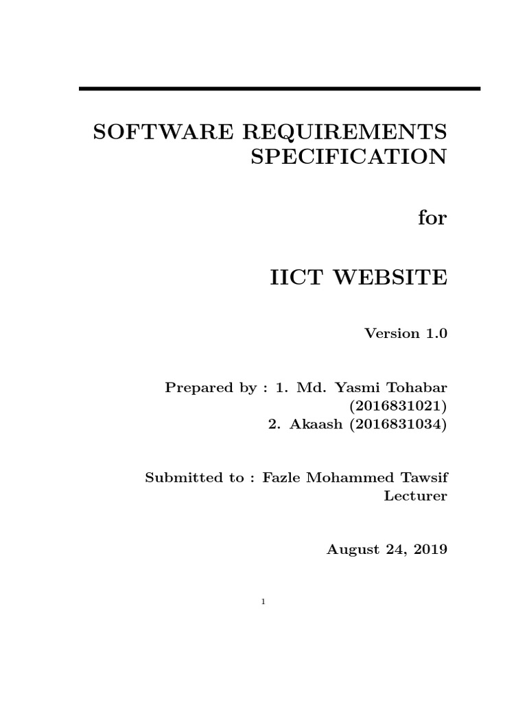 Software Requirements Specification | PDF | User (Computing) | Websites