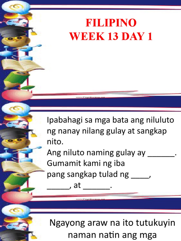 Week 13 Filipino Day 1 5 | PDF