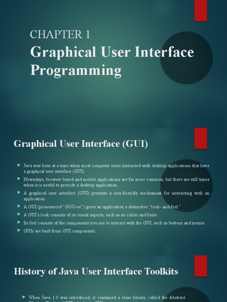 Graphical User Interface Programming | PDF | System Software ...