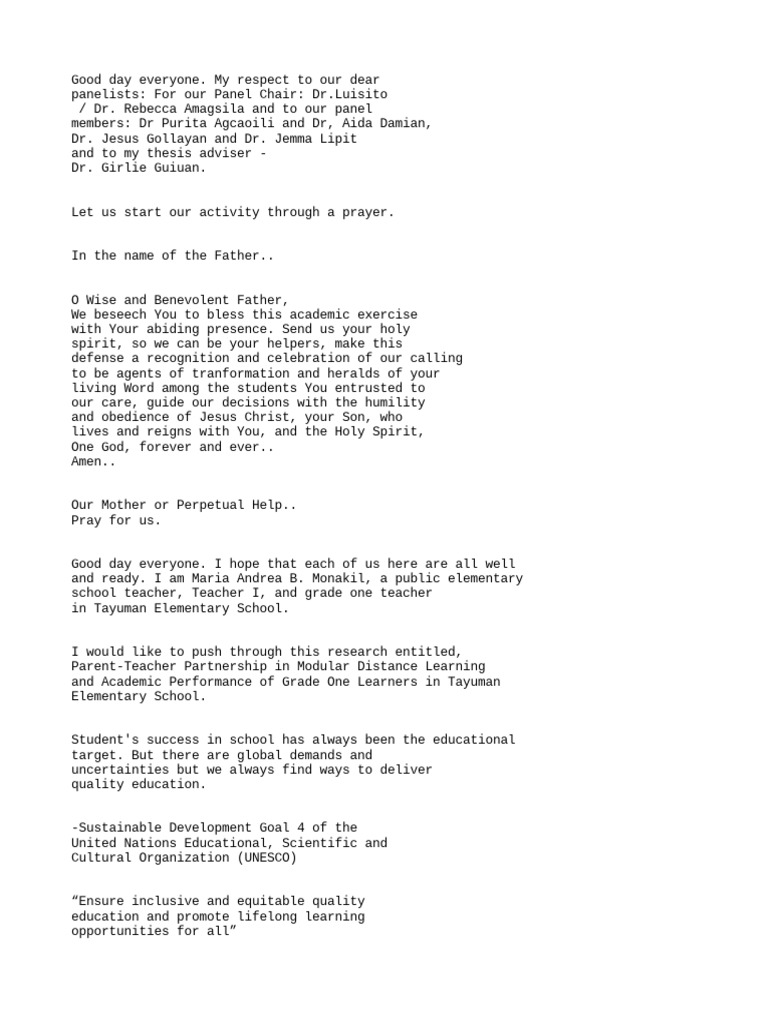 Script For Coll Defense 2 | PDF | Distance Education | Learning