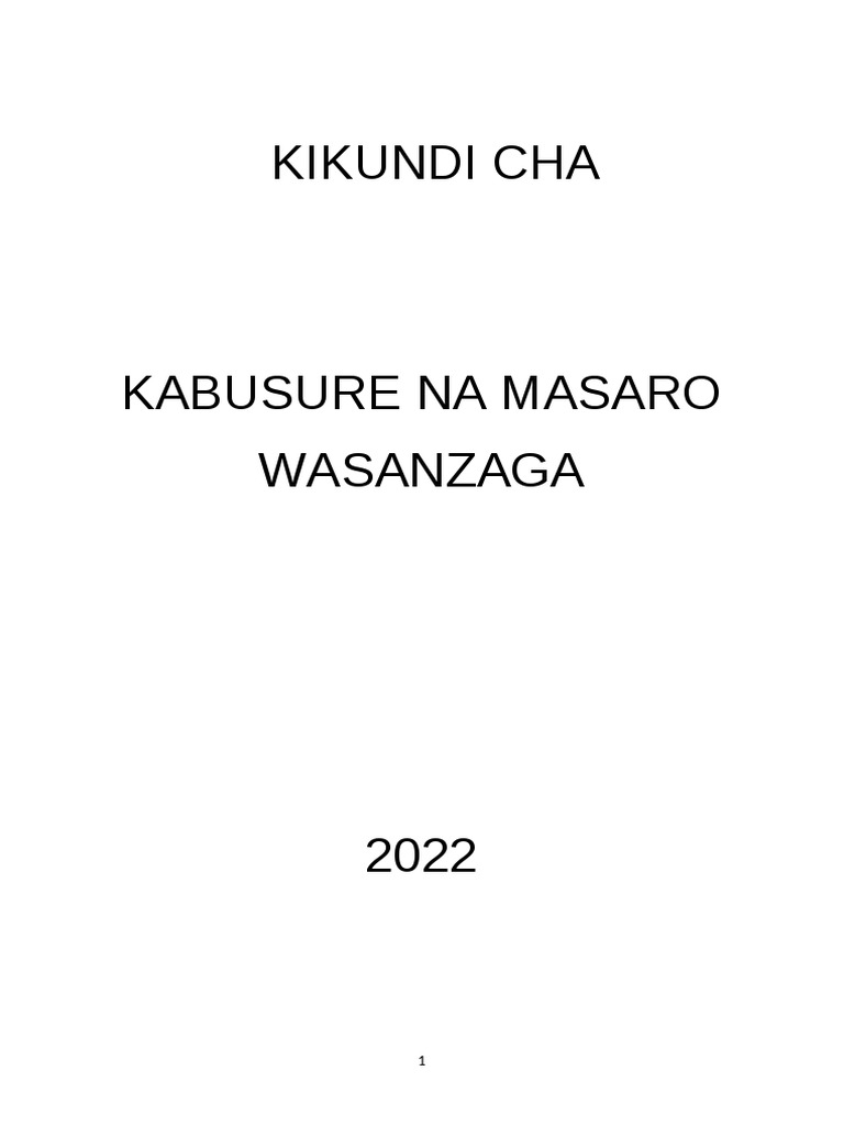 Katiba Ya Kikundi Cha Kabusure | PDF