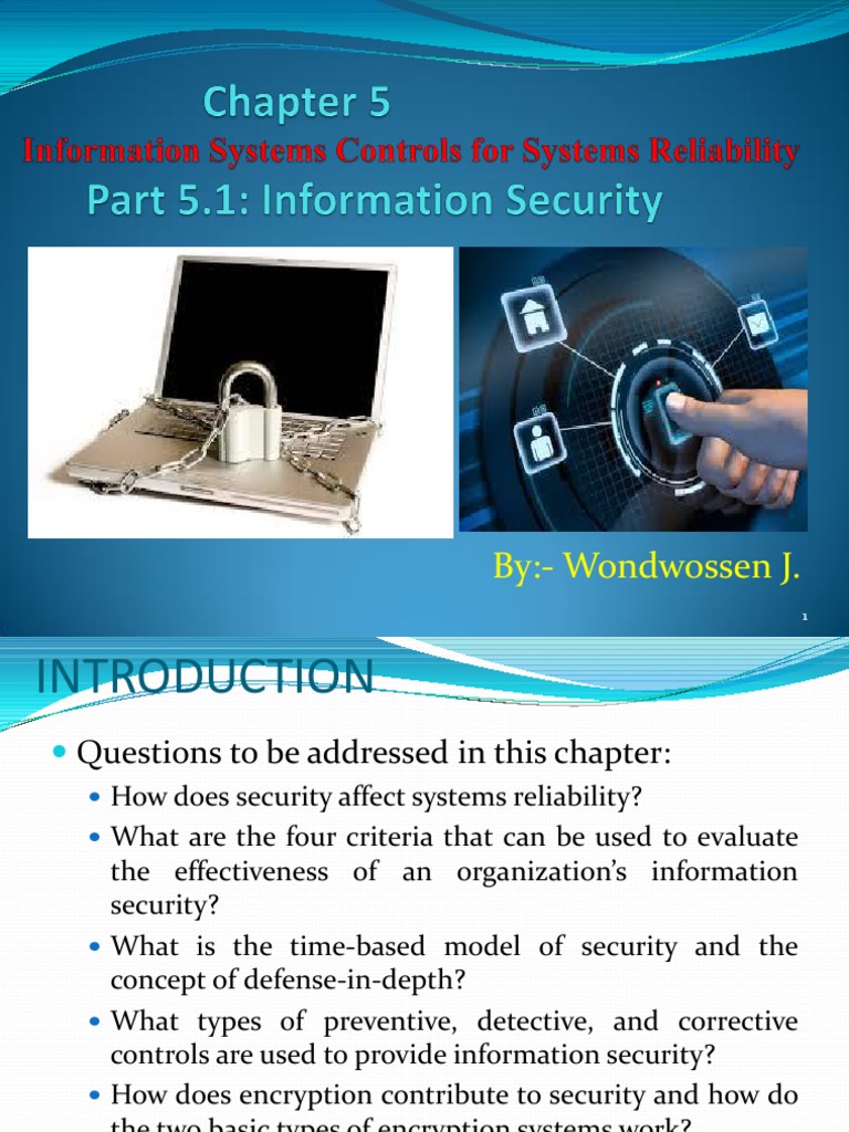 AIS Chapter 5 Information Systems Controls For Systems Reliability | PDF | Information Security ...