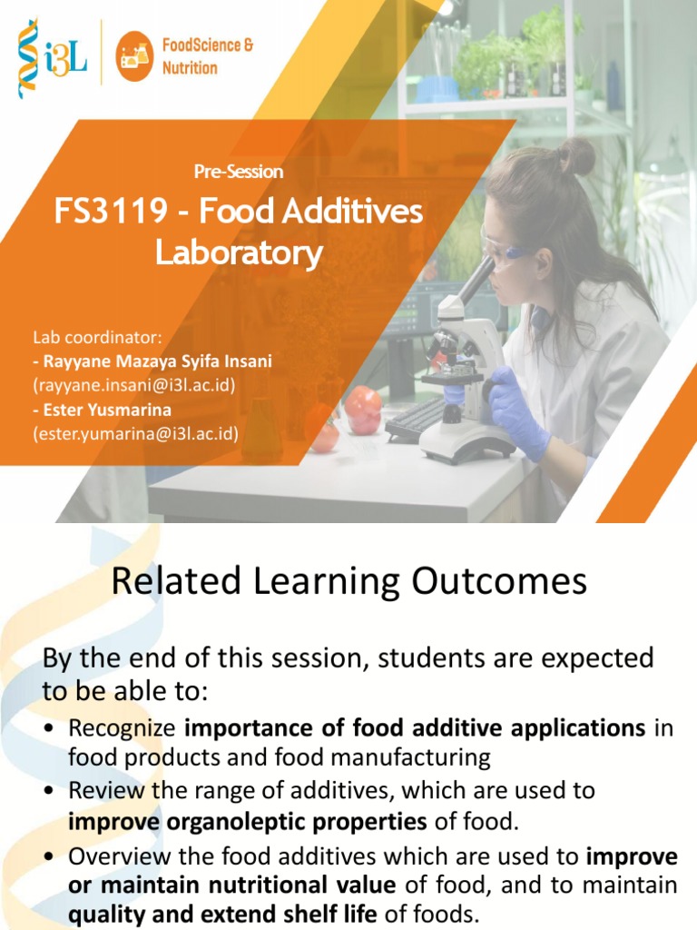 Food Additives Lab Session 1 TLM | PDF | Milk | Drink