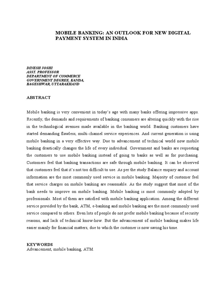 MOBILEBANKING | PDF | Banks | Mobile App