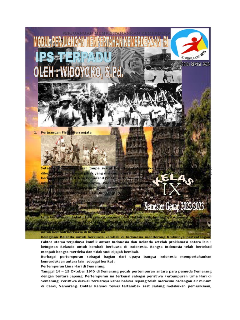 Modul Perjuangan Mempertahankan Kemerdekaan | PDF | Perjalanan