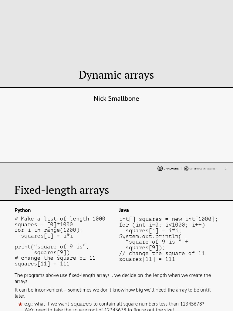 2022 11 14 A Dynamic Arrays Pdf Theoretical Computer Science Algorithms And Data Structures 