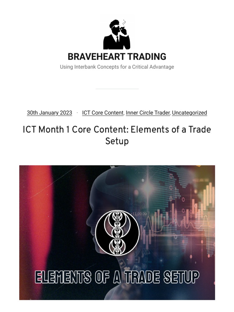 ICT Trade Setup Elements Guide | PDF