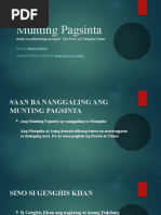 BASAHIN-MUNTING PAGSINTA (Dula Mula Mongolia) | PDF