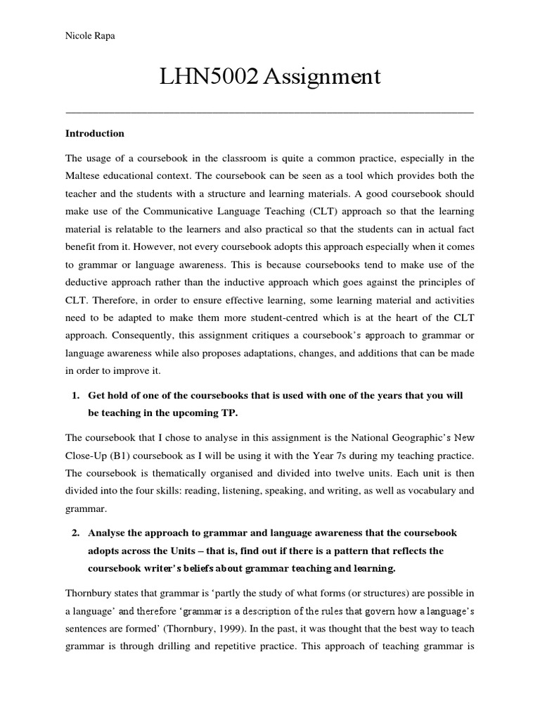 LHN5002 Assignment + Unit Scans | Download Free PDF | Cognitive Science | Human Communication