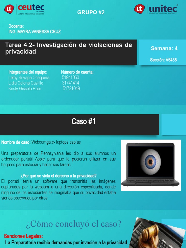 Grupo2 Violaciones - PPTP | PDF | Privacidad en internet | ciberespacio