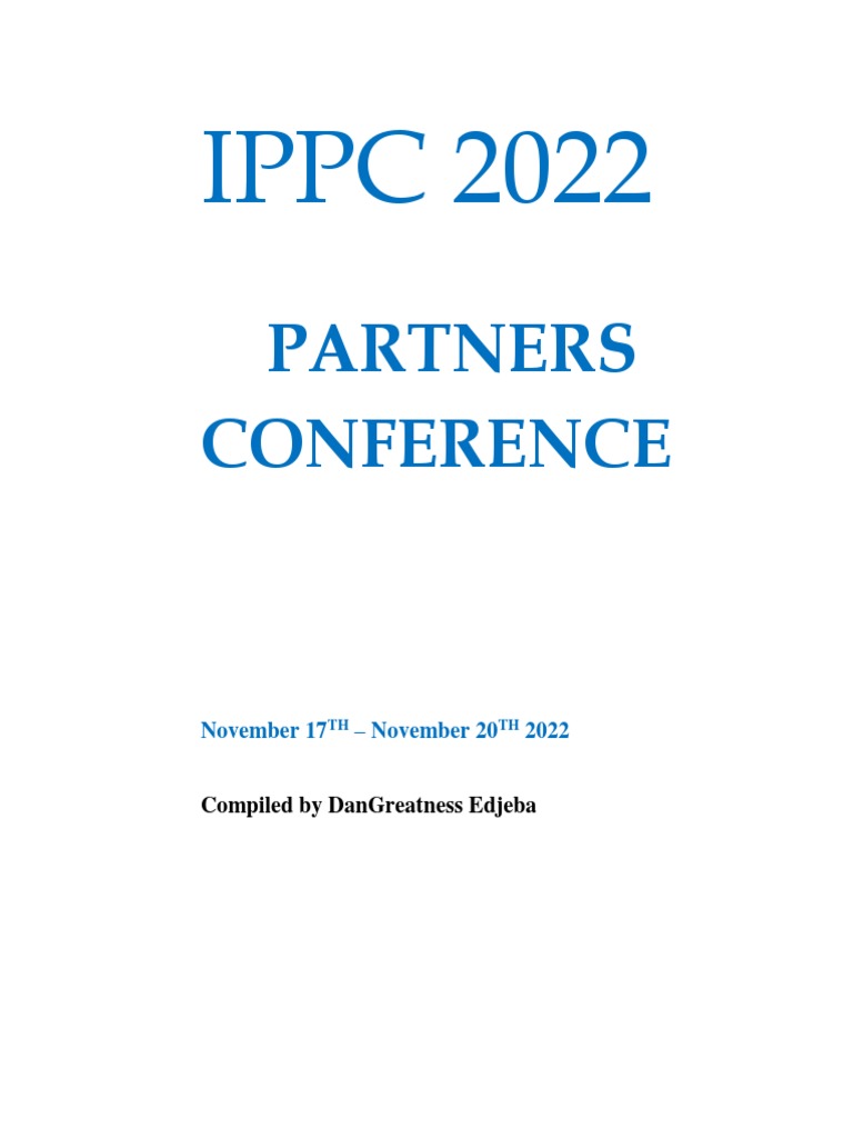 IPPC 2022 Partners Conference Insights | PDF | Jesus | Logos (Christianity)