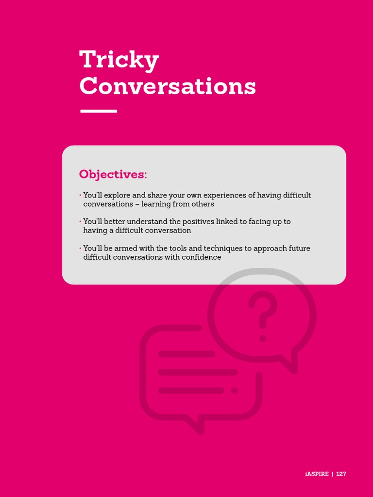 IAspire Tricky Conversations | PDF | Conversation | Feeling