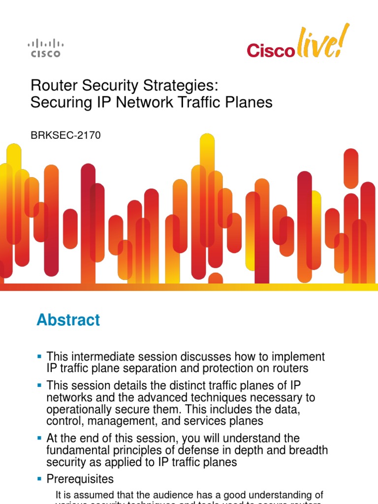 BRKSEC-2170 Router Security Strategies Securing IP Network Traffic Planes | PDF | Internet ...