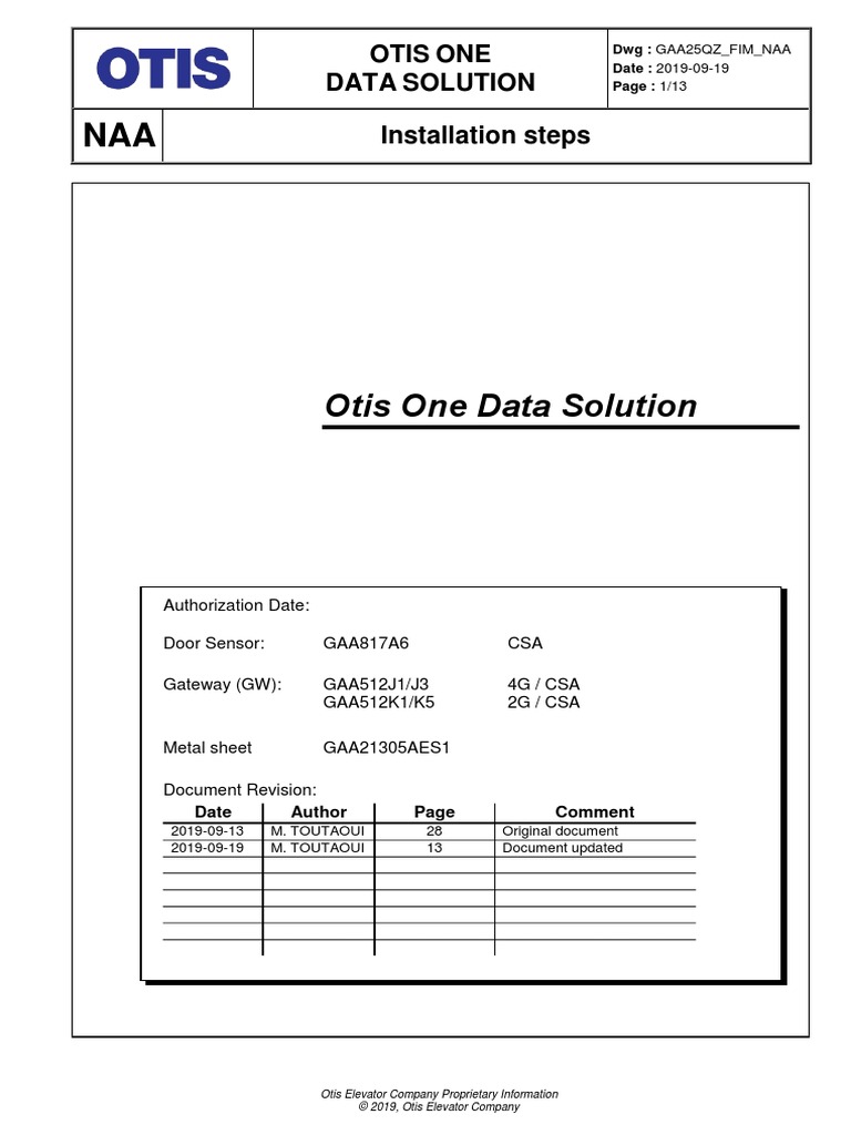 GAA817A.installation Manual 4473185 | PDF | Elevator | Electrical Engineering