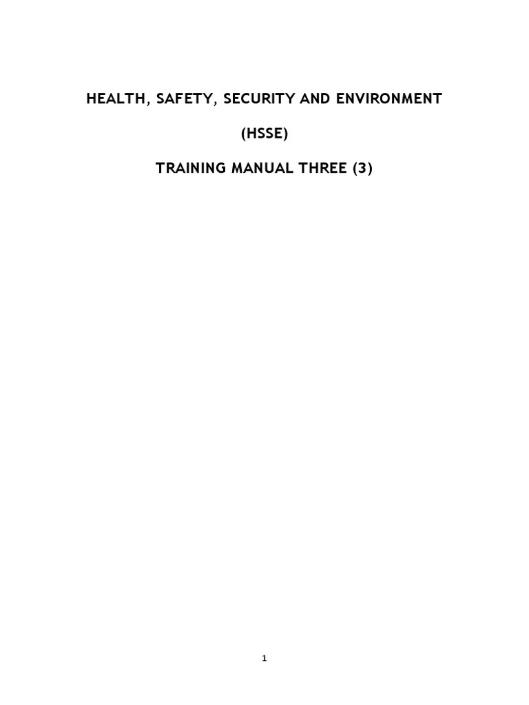 HSSE Training Manual: Safety Protocols | PDF | Combustion | Fires