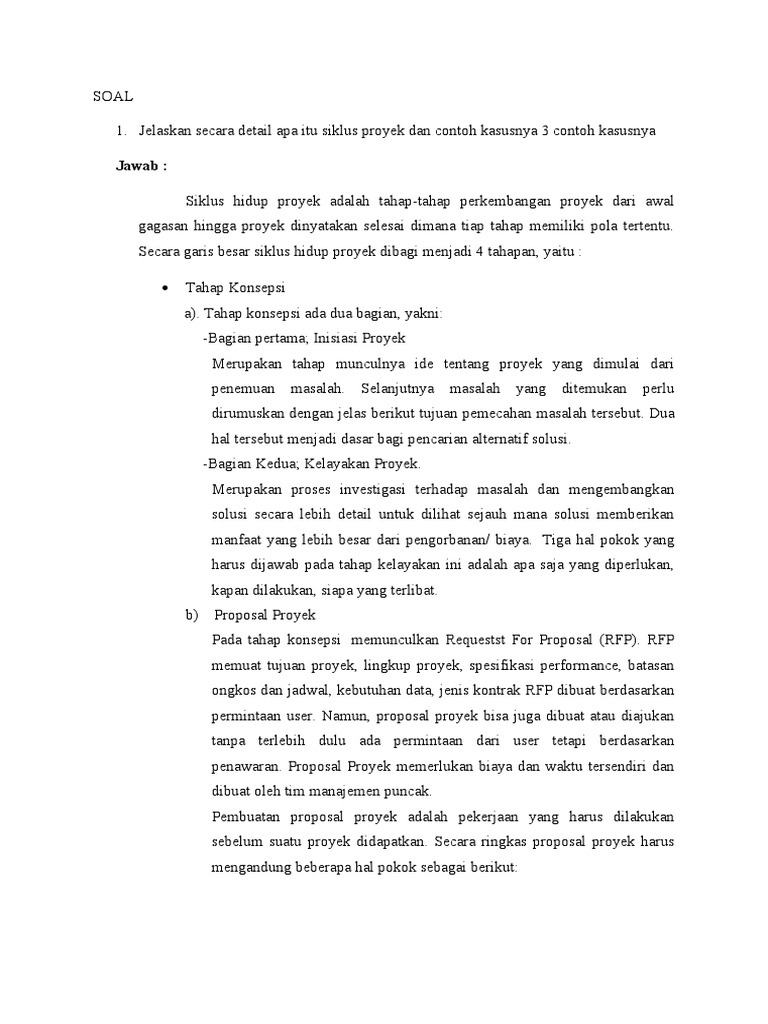 Siklus Proyek Dan Prosedur Manajemen Mutu | PDF