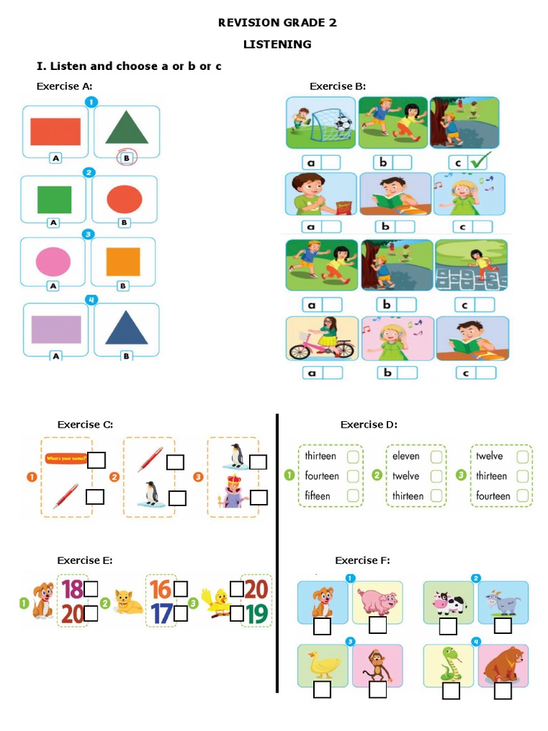 Grade 2 Listening & Reading | PDF | Language Arts & Discipline