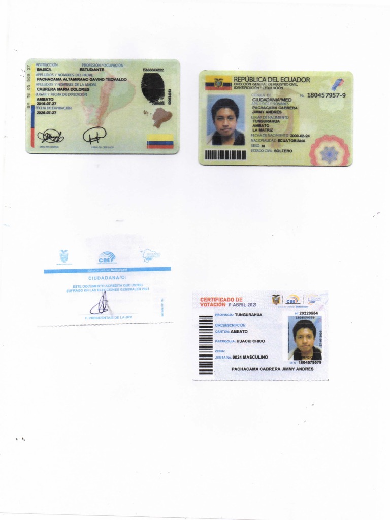 Documentos Cédula y Papeleta | PDF
