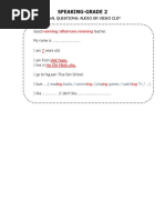 Speaking Test Grade 5 Pdf