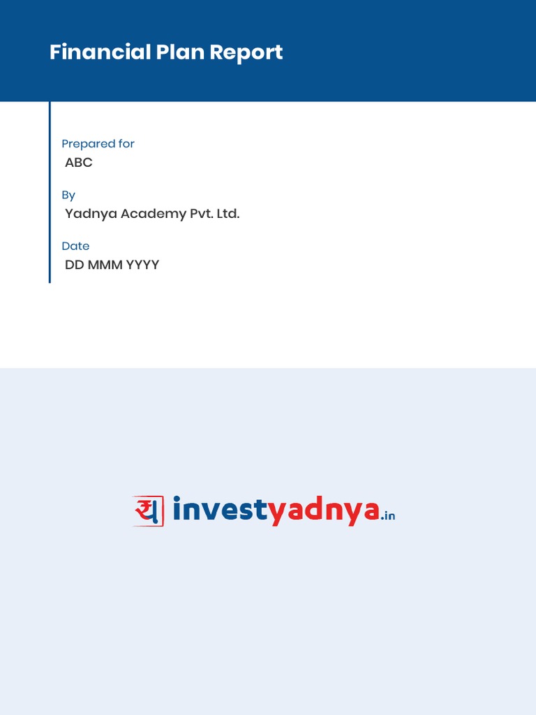 Sample Financial Plan Report | PDF | Investing | Income