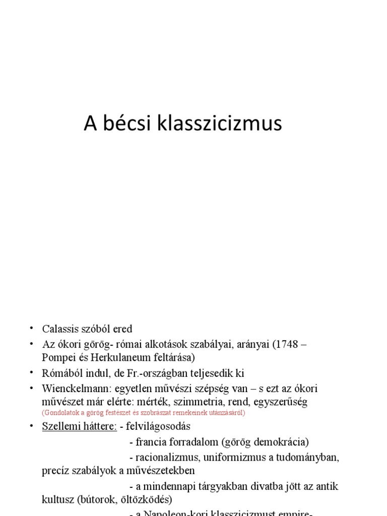 A Bécsi Klasszicizmus | PDF