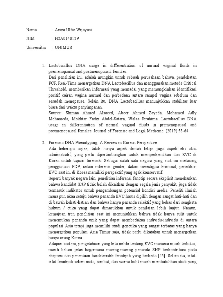 Dr. Tuntas - Aziza Ulfie Wijayani H2A014012P UNIMUS | PDF