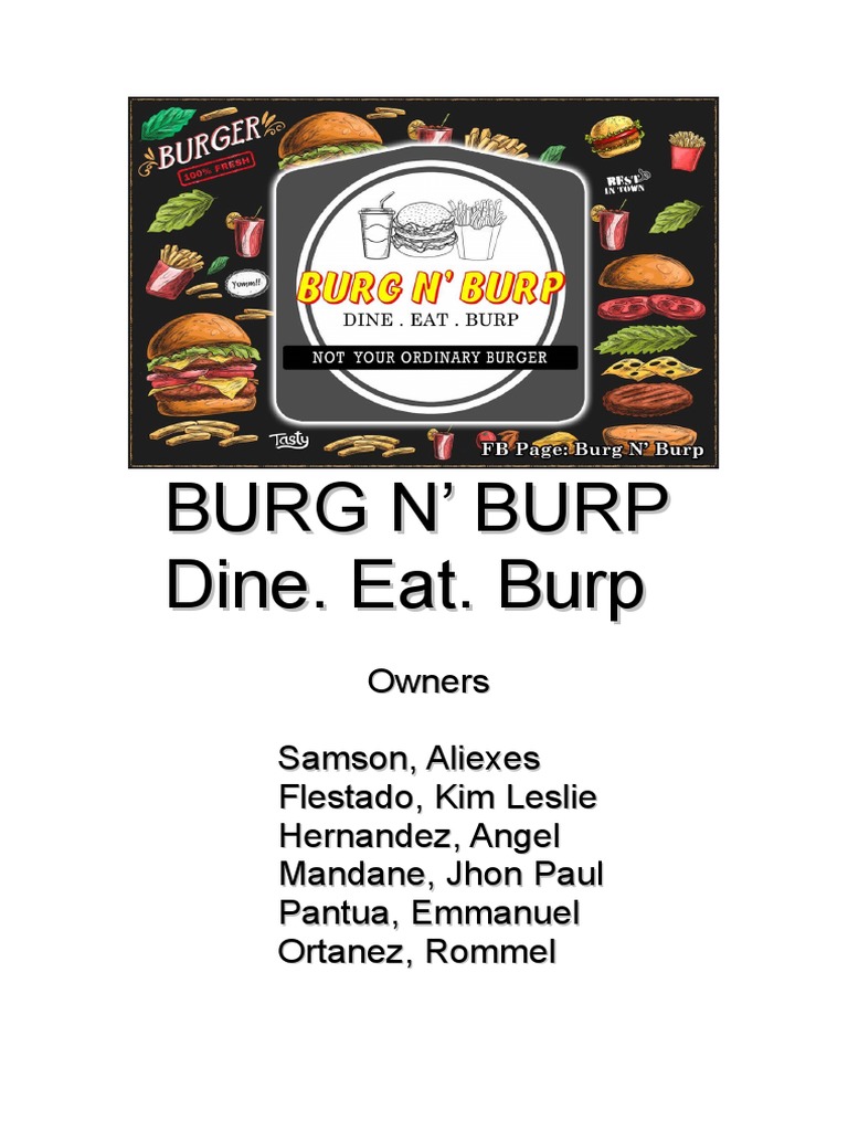 Burg N' Burp: Healthy Burger Concept | PDF