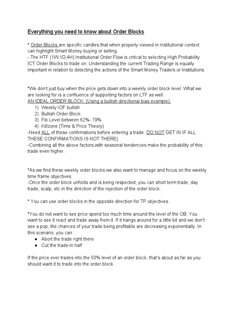 Order Blocks (ICT) | PDF