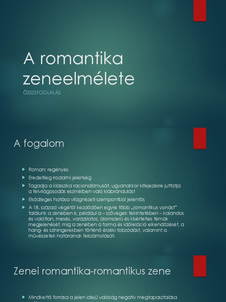 A Romantika Zeneelmelete | PDF