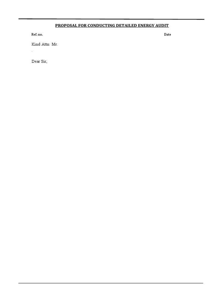 Proposal For Energy Audit Sample Scope | PDF | Energy Conservation ...