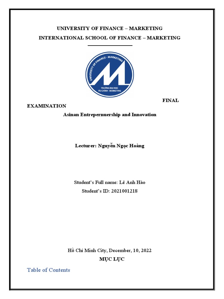 Final Assignment Lê Anh Hào 2021001218 Pdf Loans Interest 