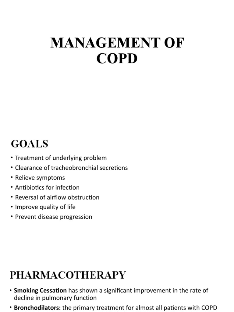 Pt Treatment For Copd Pdf Chronic Obstructive Pulmonary Disease