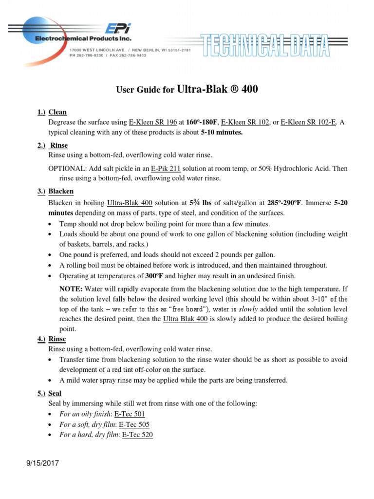 UB 400 User Guide | PDF | Water | Materials