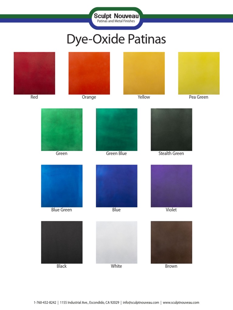 Color Chart Dye Oxides Web 202007 | PDF