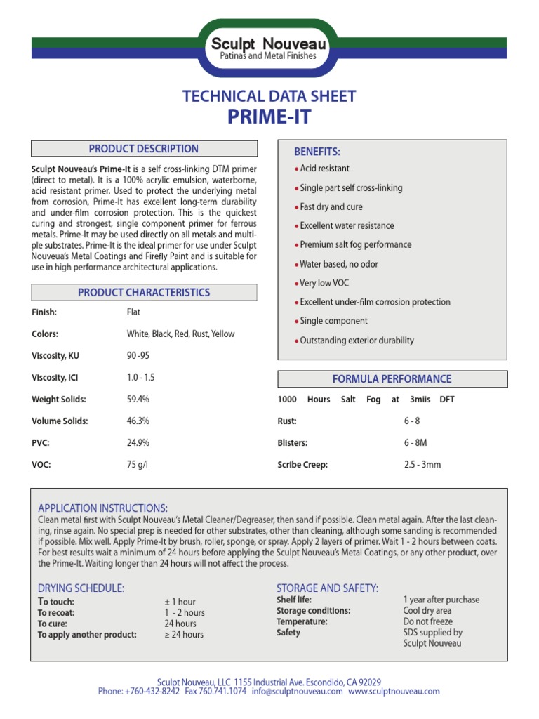 Tds Prime It Web 201708 | PDF | Paint | Procedural Knowledge