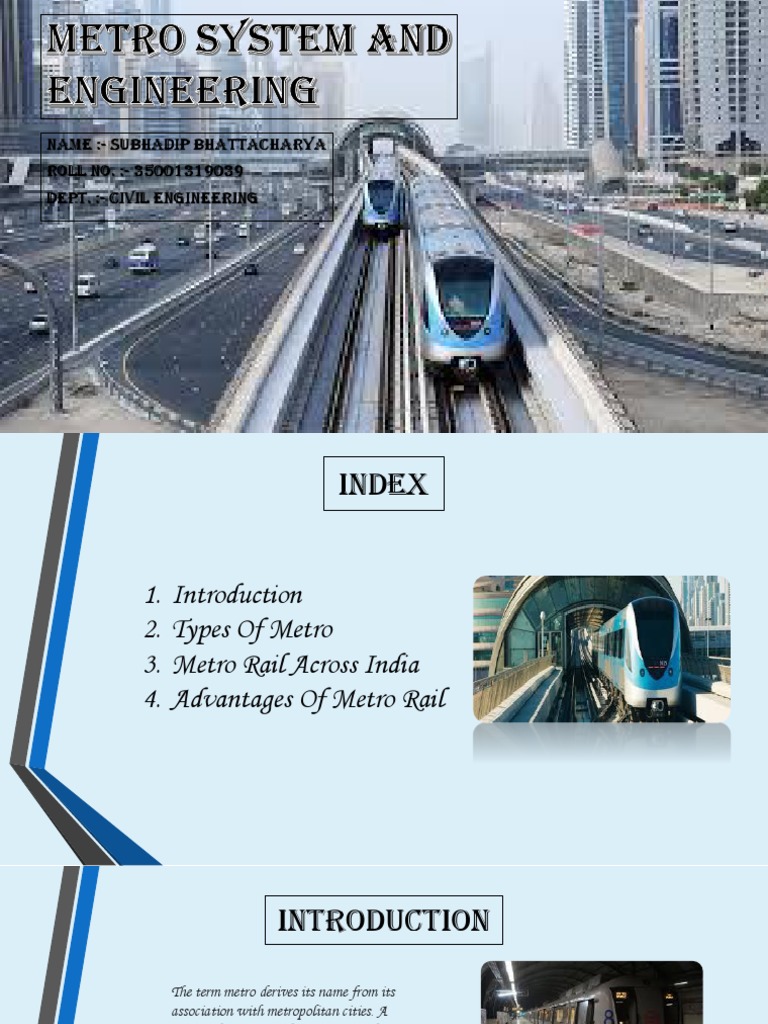 (Metro System and Engineering) - Subhadip Bhattacharya | PDF | Rapid ...
