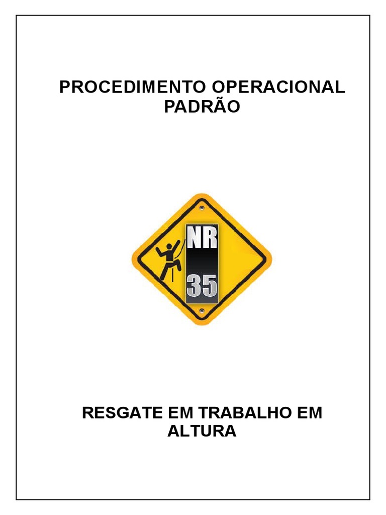 Procedimento Operacional - RESGATE EM TRABALHO EM ALTURA | PDF | Resgate
