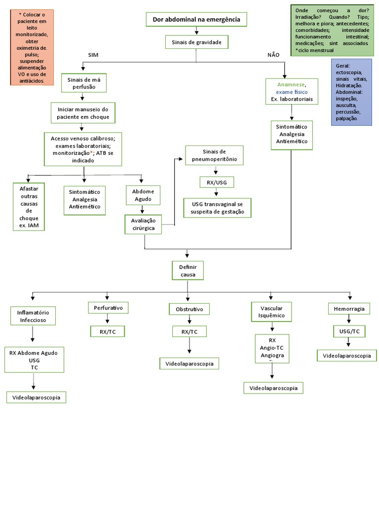 fluxo dor abdominal | PDF | Choque (circulatório) | Epidemiologia