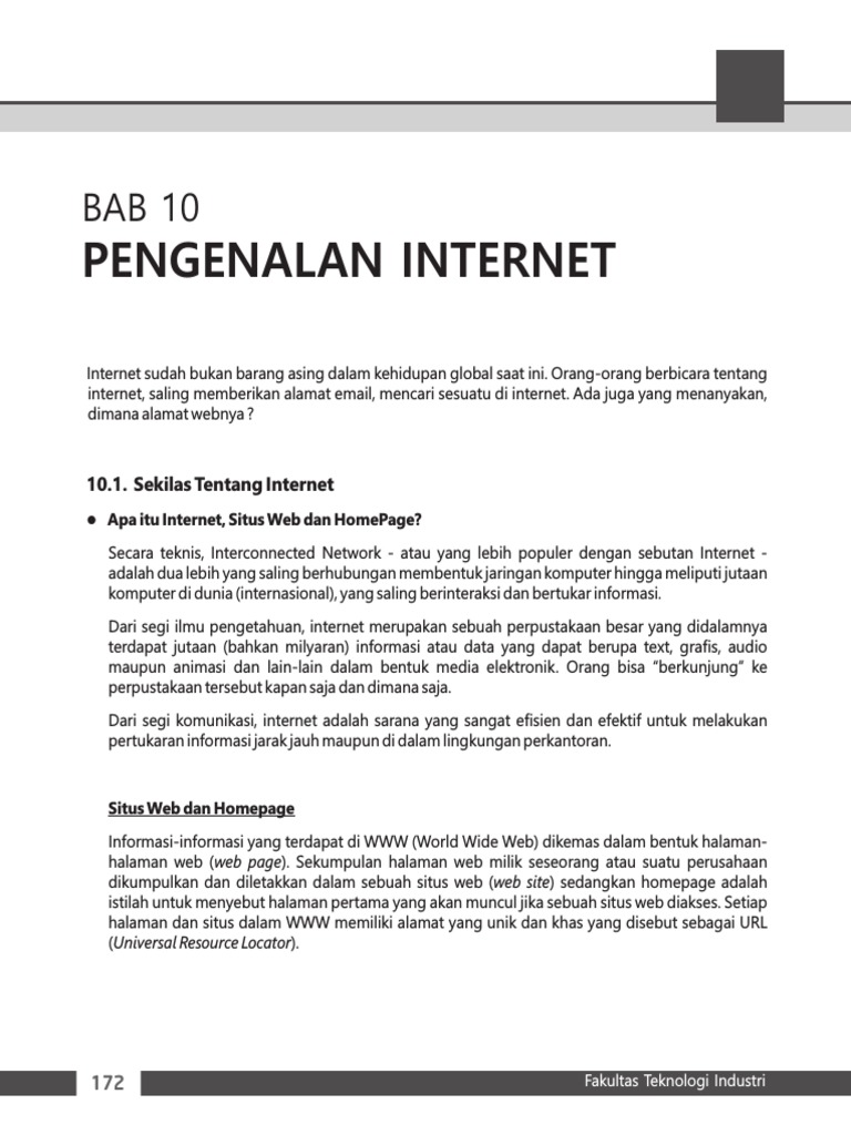 11 Bab 10 Pengenalan Internet | PDF