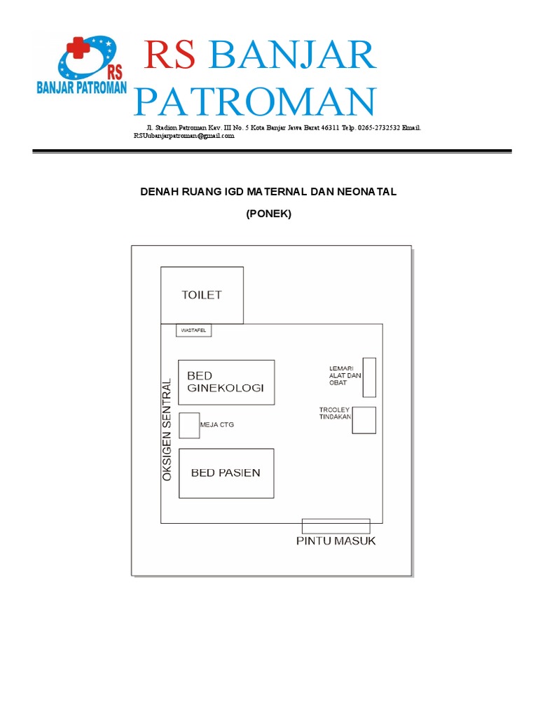 Denah Ruang Igd Maternal Dan Neonatal RSBP | PDF