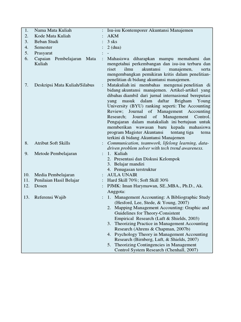 Isu-Isu Kontemporer Akuntansi Manajemen | PDF
