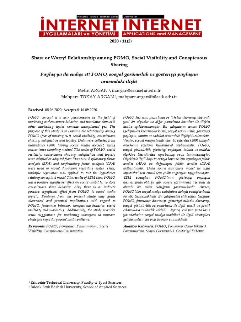 Payla - Ya Da Endi - e Et! FOMO, Sosyal G - R - N - RL - K Ve G - Steri - I Payla - M Aras ...