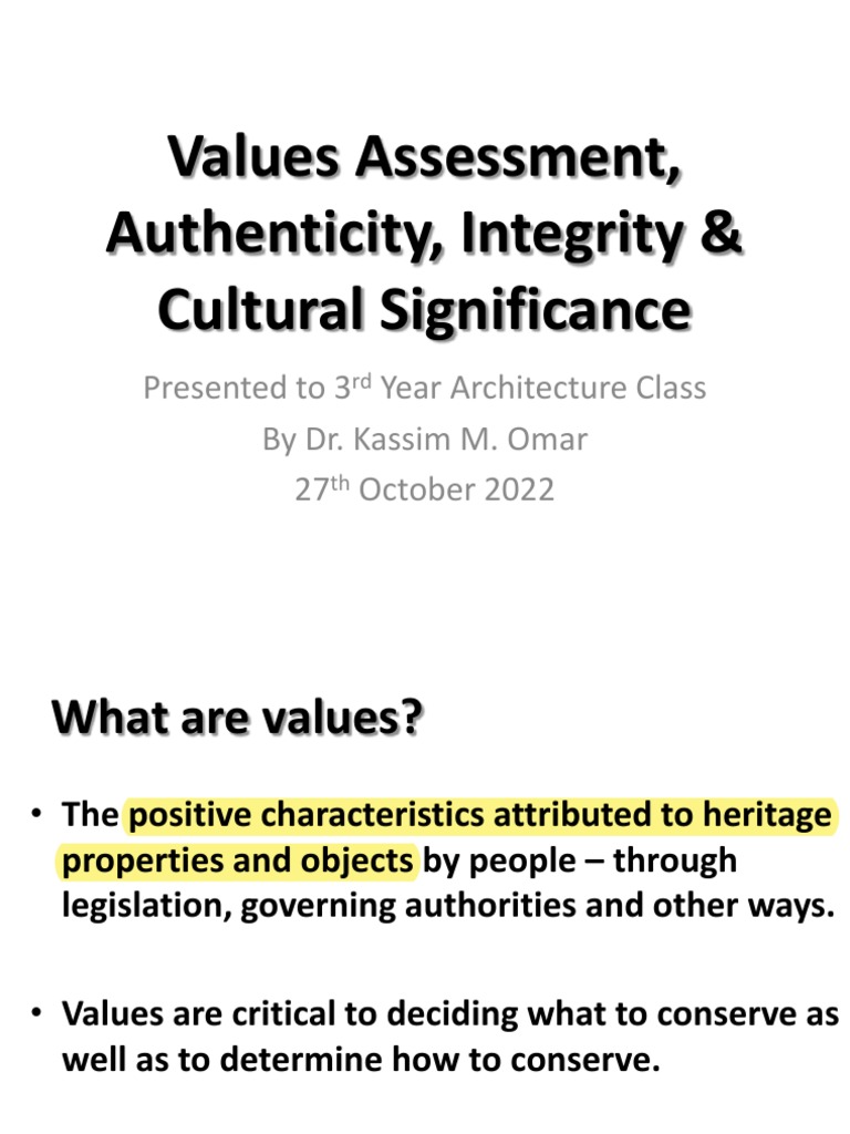 Heritage Values for Architecture Students | PDF | Cultural Heritage