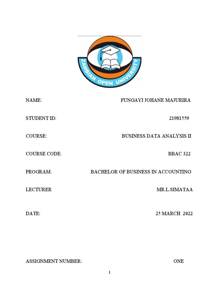 Business Data Analysis 12 Assignment 1 Pdf Errors And Residuals