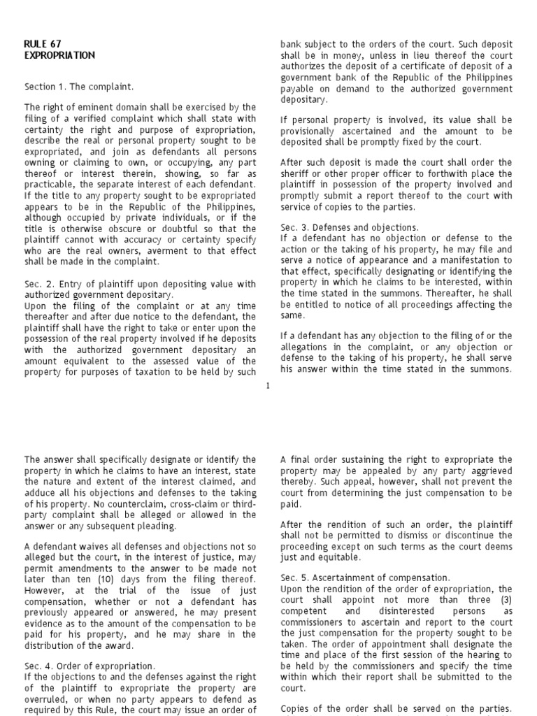 Expropriation Process and Procedures | PDF | Mortgage Law | Contempt Of ...