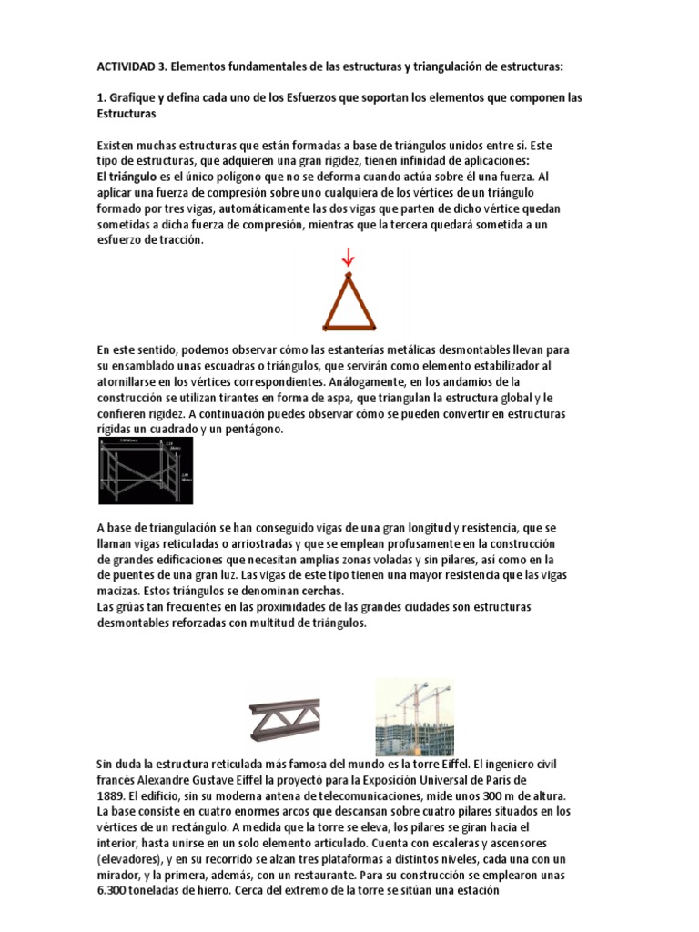 Elementos Fundamentales de Las Estructuras y Triangulación de ...